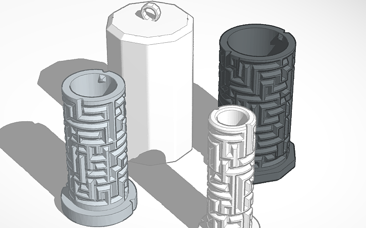 3D design Labyrinth Cylinder Box - Tinkercad