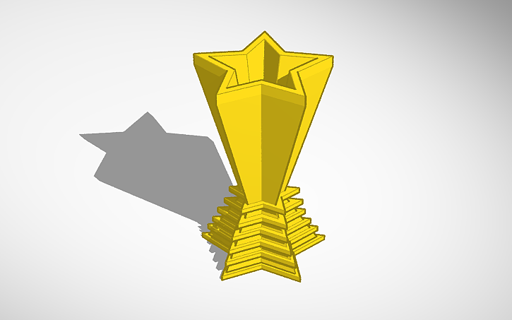 3D design Star Trophy - Design by Zaeem Rahman - Tinkercad