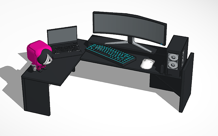 3D design Gaming desk - Tinkercad