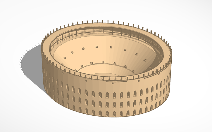 3D design Colosseo completo - Tinkercad