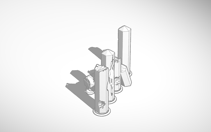 3D design Runic Pillars - Tinkercad