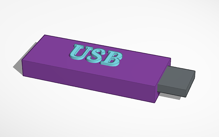 3D design usb - Tinkercad