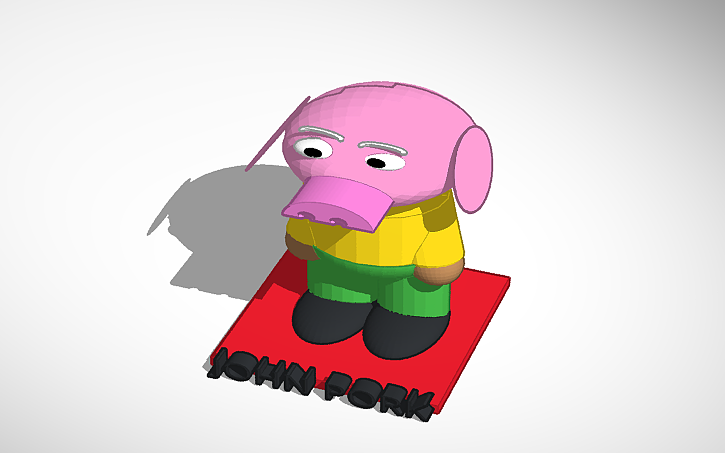 3D design John Pork - Tinkercad