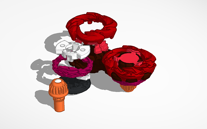 3D design Beyblade UX Phoenix Rudder/9-70/G - Tinkercad