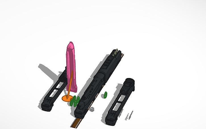 3D design PRR T1 (S) HO Motorised - Tinkercad