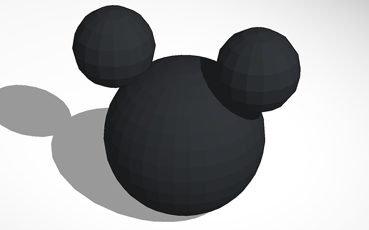 3D design Mickey Mouse - Tinkercad