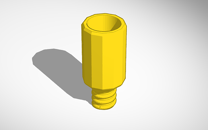 3D design 25mm Inside and Outside Broom Handle End v2 - Tinkercad
