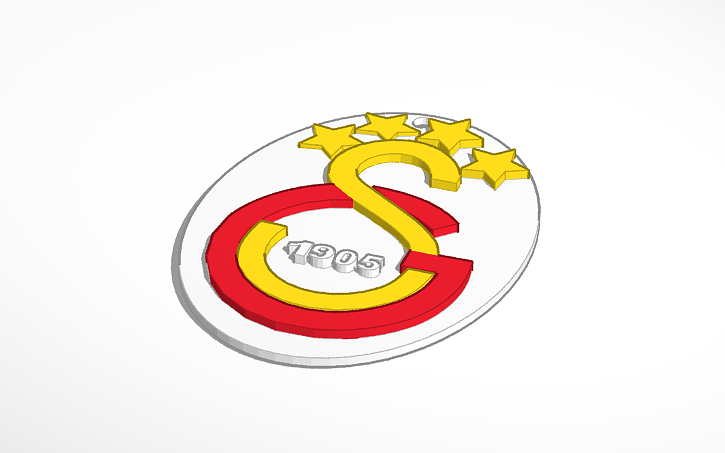 3D design GS(Galatasaray) Logosu - Tinkercad