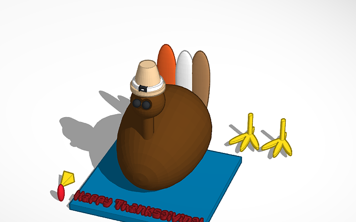 3D design Copy of Assemble your own Thanksgiving Turkey! - Tinkercad