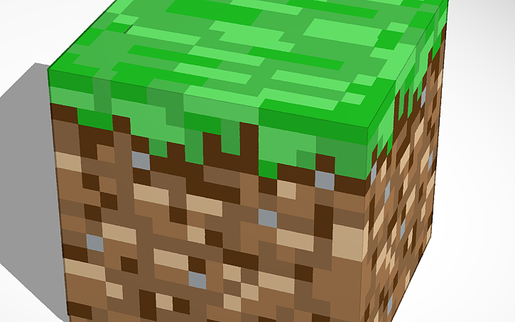 3D design grass block - Tinkercad