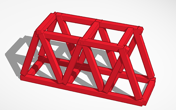 3D design truss bridge - Tinkercad