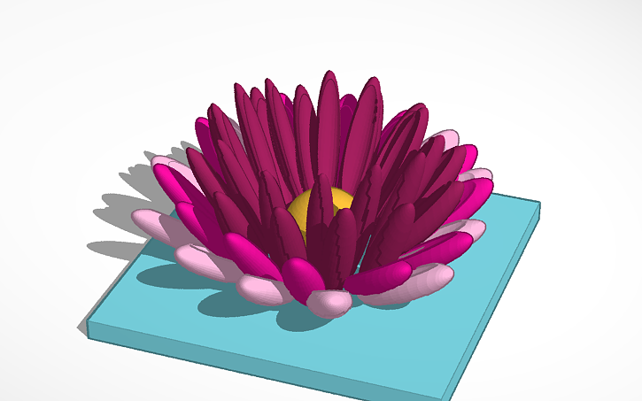 3D design flower - Tinkercad