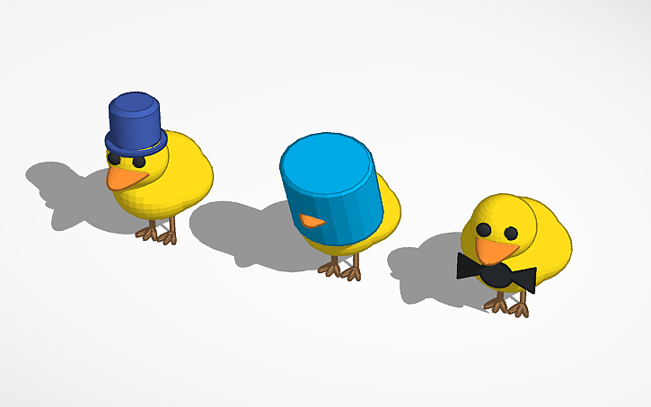 3D design Cool Ducks - Tinkercad