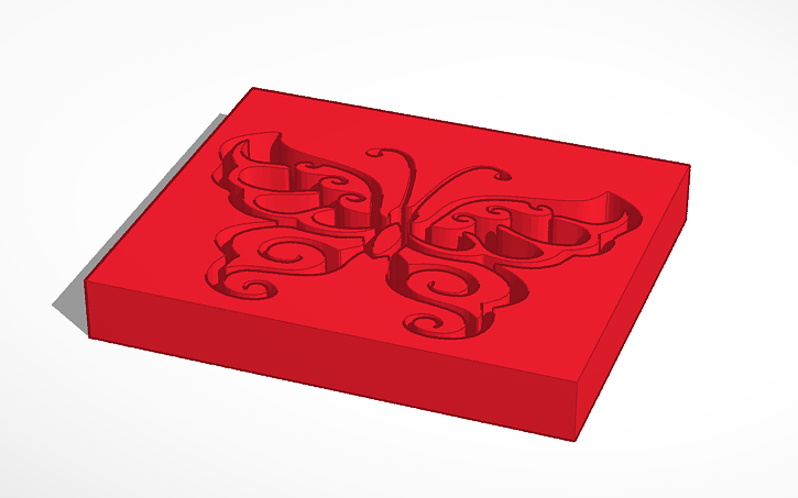3D design butterfly - Tinkercad