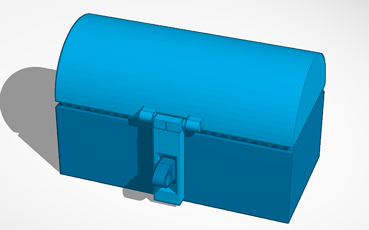 3D design lockable chest - Tinkercad