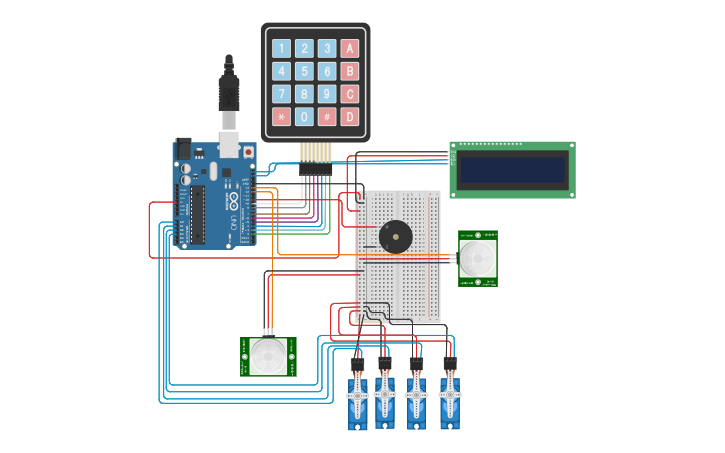 Circuit design Vending Machine Project- Ribhi, Chris, Amada - Tinkercad