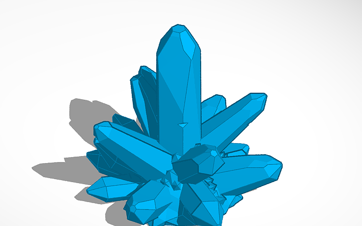 3D design Large crystal cluster - Tinkercad