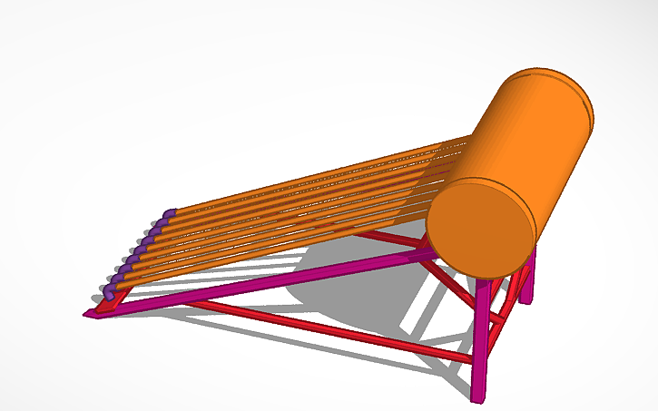 3D design Calentador solar - Tinkercad