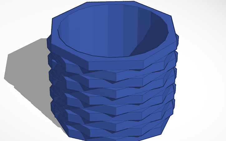 3D design Octagonal Planter - Tinkercad