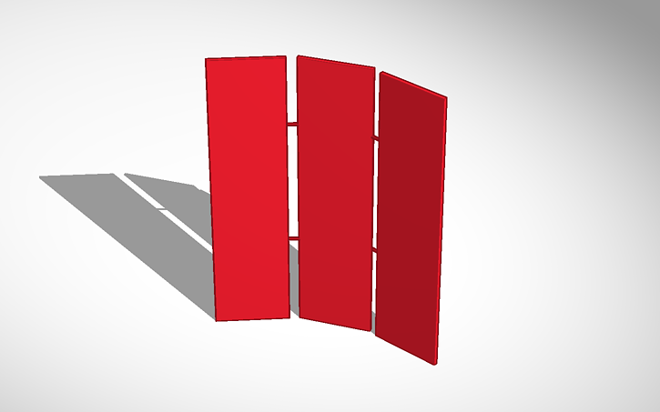 3D design Tri-fold - Tinkercad