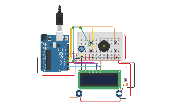 Circuit design ping pong - Tinkercad