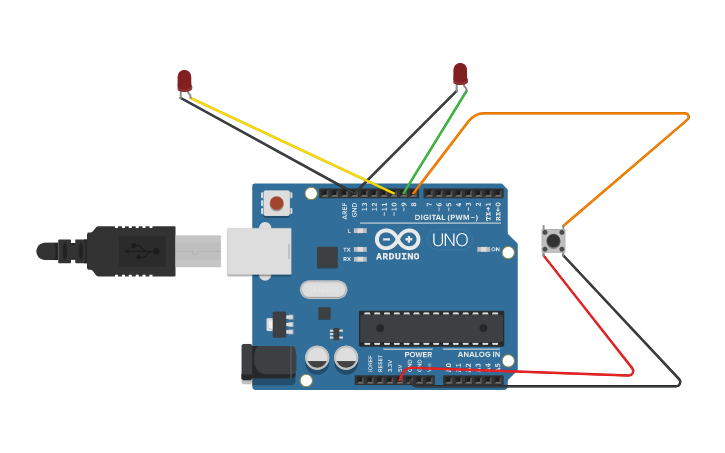 Circuit Design 6 Blink 2 Leds Shows 2 Bit Binary Counter Tinkercad