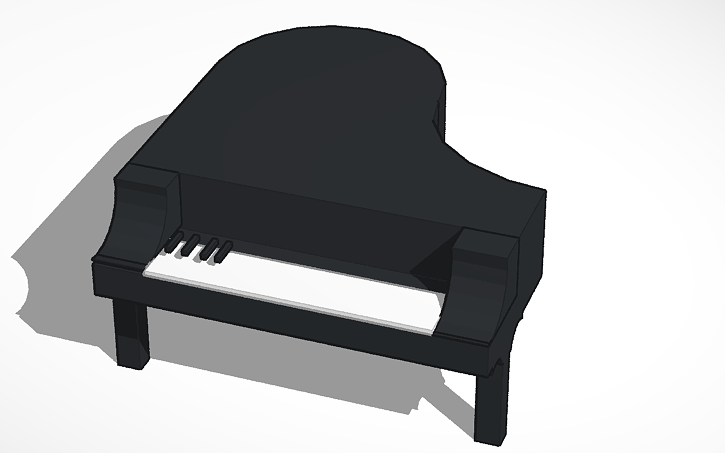 3D design MUSIC PIANO - Tinkercad