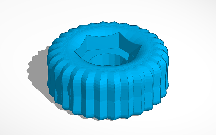 3D design 3/8 screw head knurled knob - Tinkercad