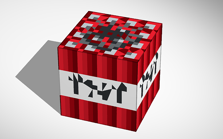 3D design Minecraft exploding TNT - Tinkercad