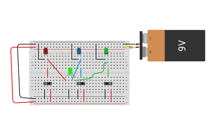 Circuit Design Display Different Colors In Rgb Led Using Slide Switch