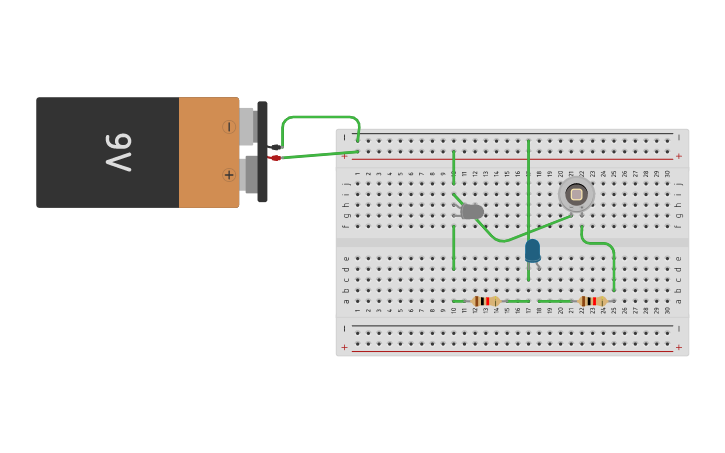 Circuit design IR sensor using photodiode - Tinkercad
