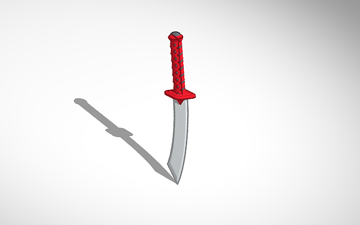 3D design Basic Curved Dagger - Tinkercad