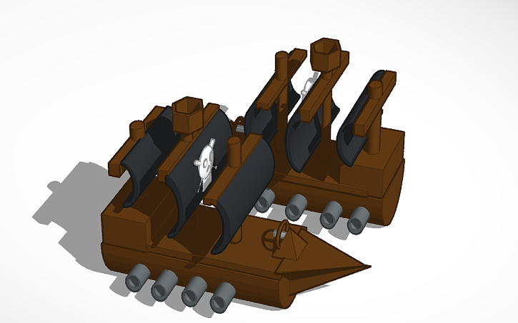 3D design Pirate Ship - Tinkercad