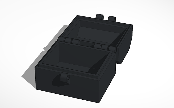 3D design Hinged box with lock hole - Tinkercad