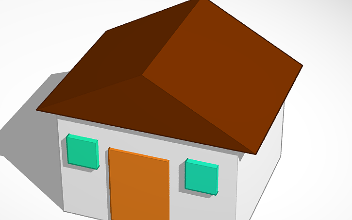 3D design Ejercicio 2 - Casa 2C - Tinkercad