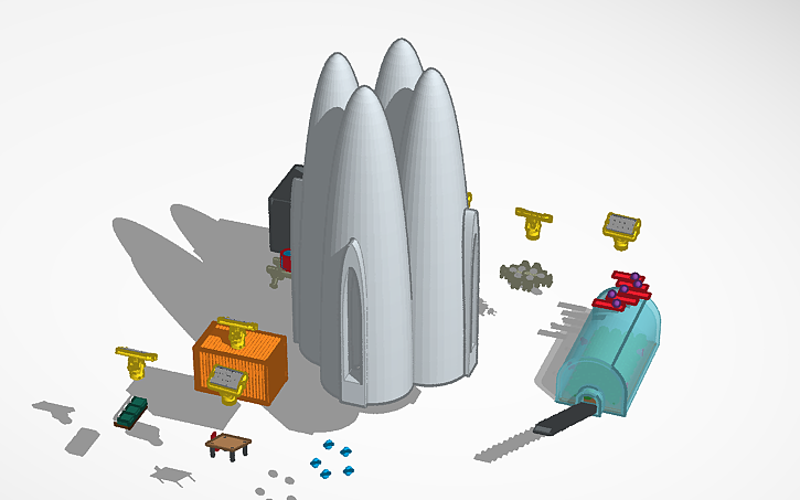3D design CAMP de base lunaire ZOLDIK - CJM54 (FRANCE) - Tinkercad