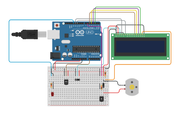Circuit Design Automatic Room Temperature Controller Tinkercad