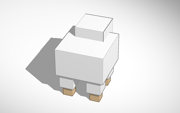 3D design Oveja minecraft - Tinkercad