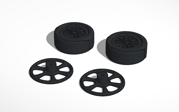 3D design Co2 dragster wheels - Tinkercad