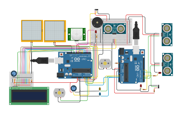 Circuit design Adas system - Tinkercad