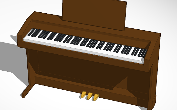 3D design Digital Piano - Tinkercad