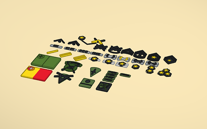 3D design Designerburg’s Military Patches - Tinkercad