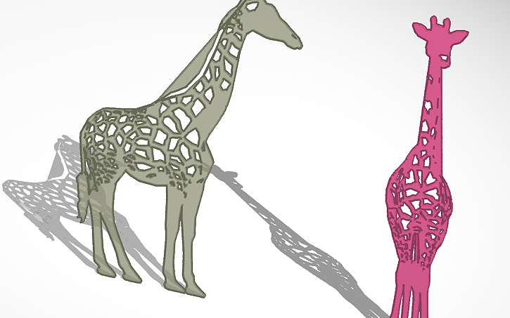 3D design Giraffe Reference - Tinkercad
