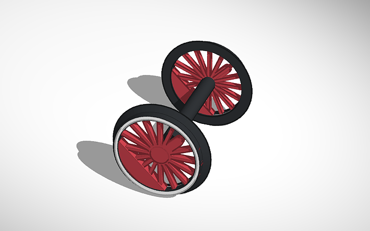 3D design Train Wheels - Tinkercad