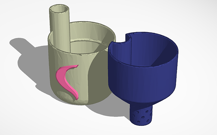 3D design MLAB | 3D Printing | Planter and Reservoir - Tinkercad