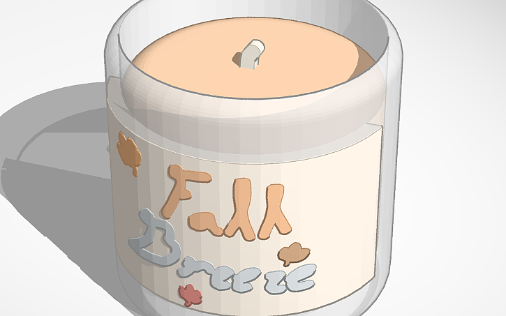 3D design Cozy Candles #3: fall candle~ - Tinkercad