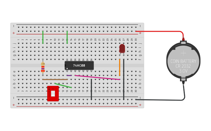 Circuit design Touch sensor light - Tinkercad