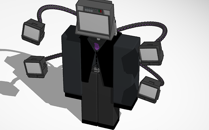 3D design large TV Man - Tinkercad
