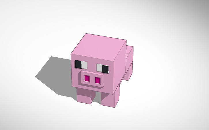 3D design Minecraft Pig - Tinkercad