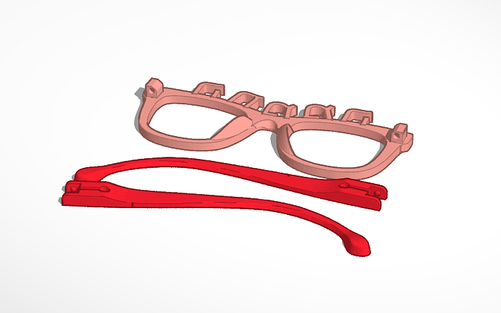 3D design HAMAMA glasses - Tinkercad
